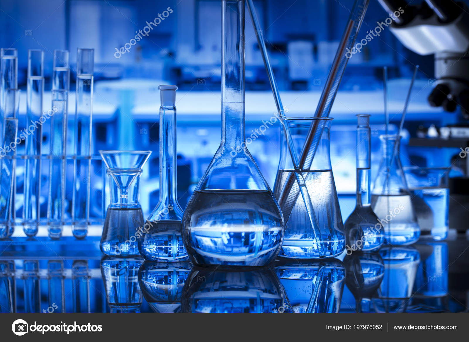 Science Laboratory Concept Background Microscope Laboratory Glassware ...