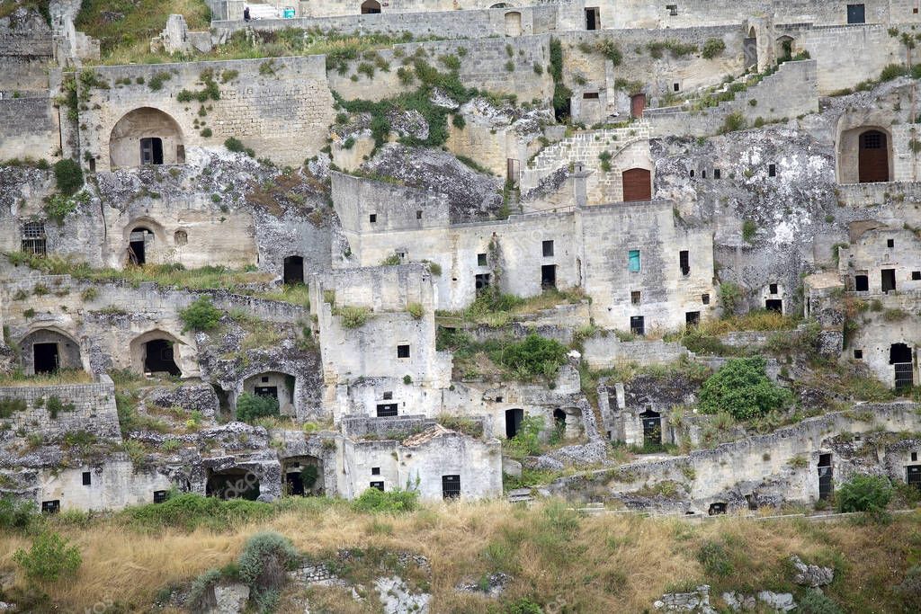 Los Sassi de Matera en Matera, Italia. Los Sassi de Matera son dos distritos, Sasso Caveoso y ...