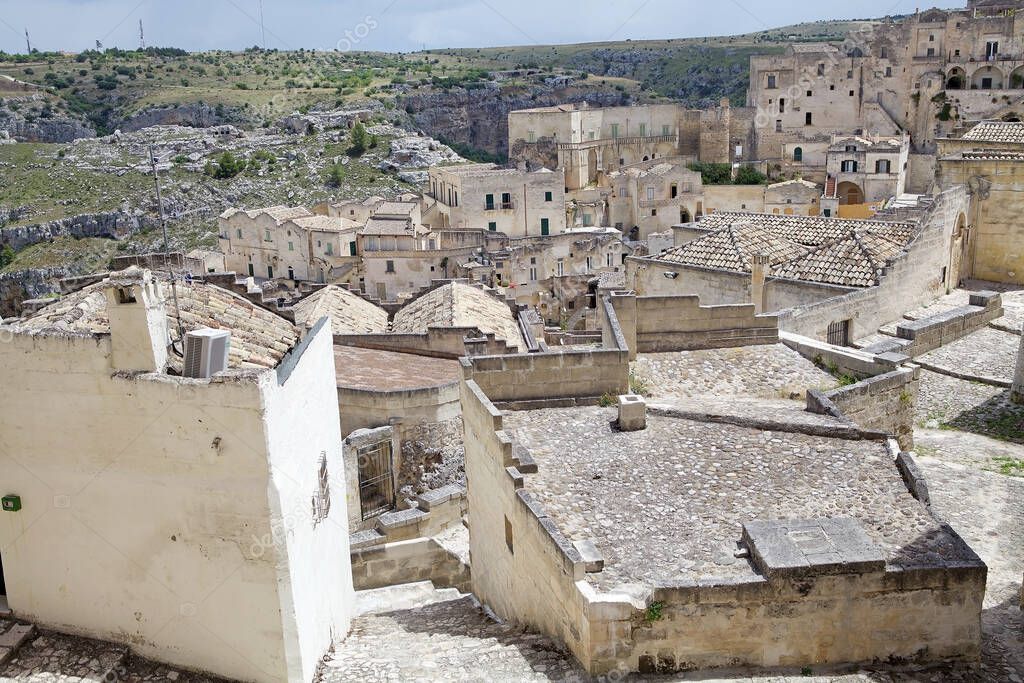 Los Sassi de Matera en Matera, Italia. Los Sassi de Matera son dos ...