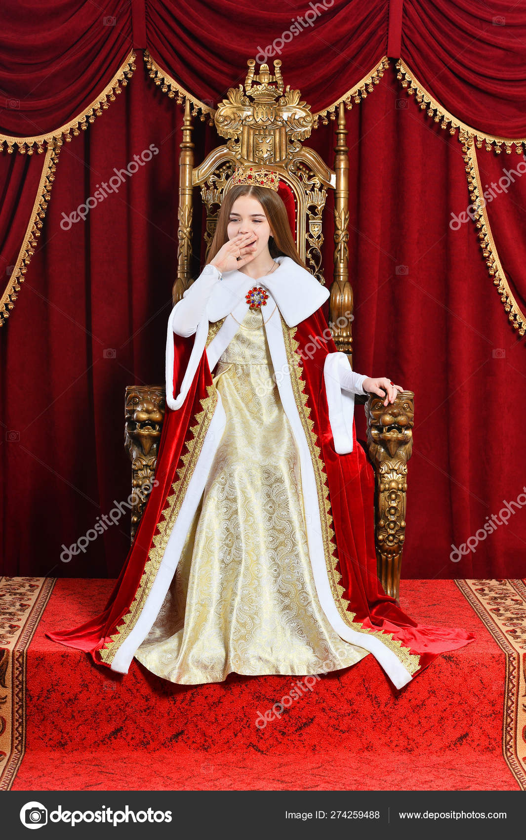 Princess Sitting On Throne