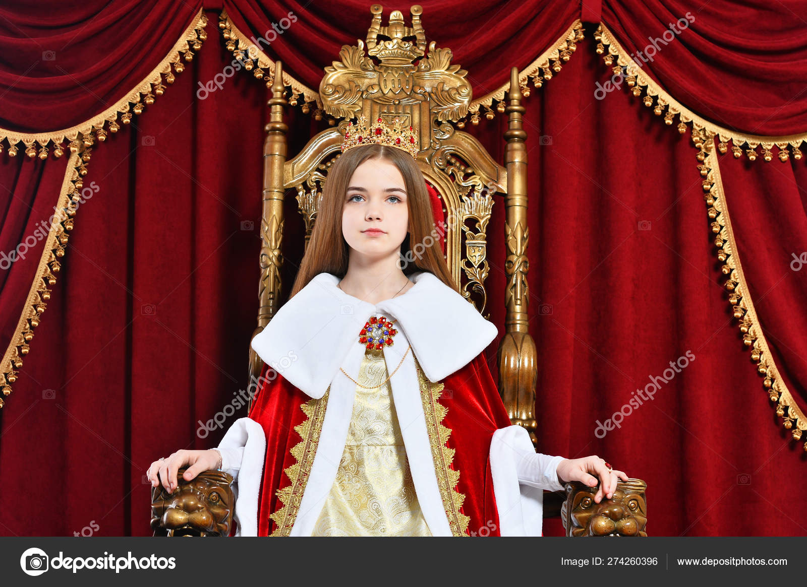 Princess Sitting On Throne