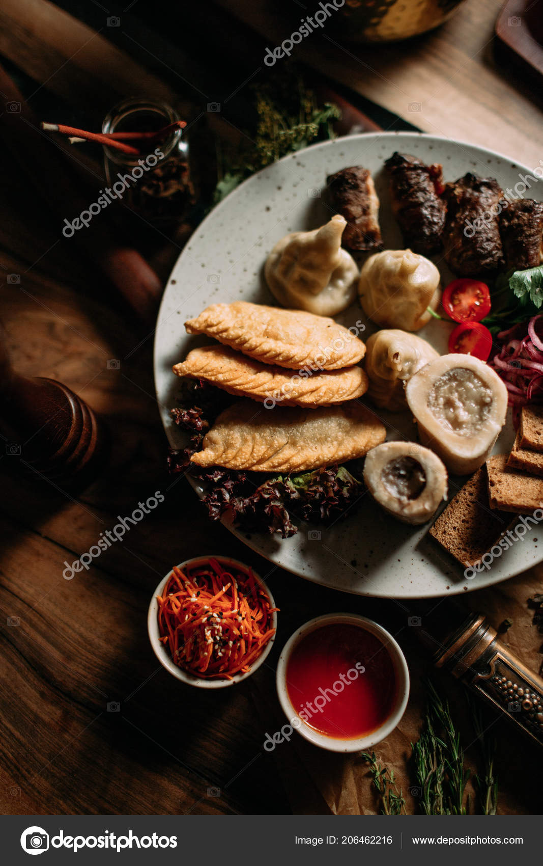 Mongolian Traditional Food Table Stock Photo by ©KatyaZork 206462216