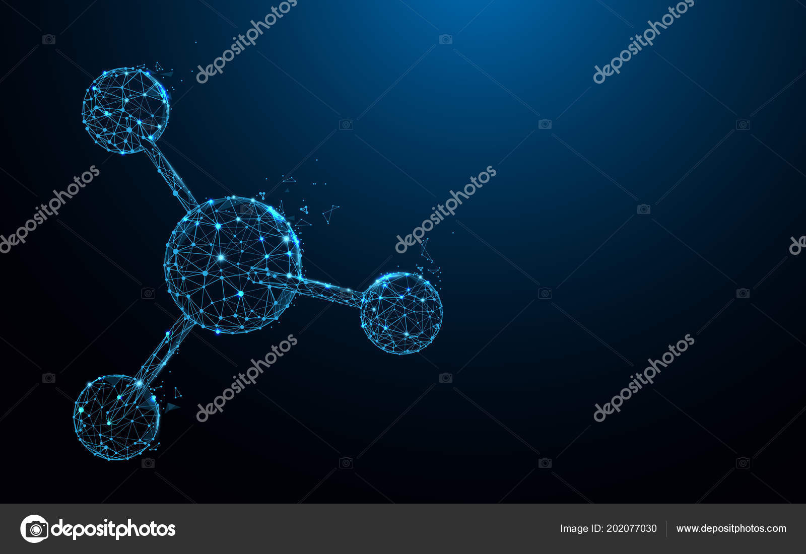 Molecular Structure Form Lines Triangles Particle Style Design Illustration Vector Stock Vector ...