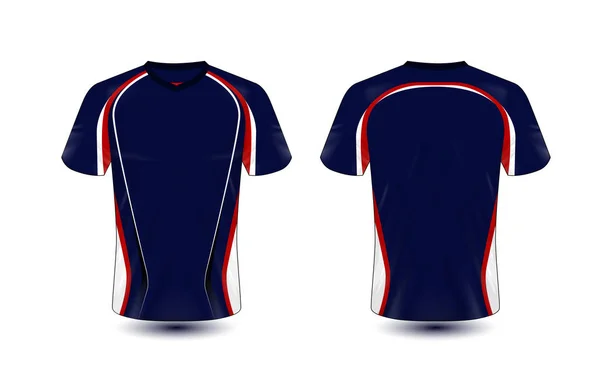 Blue Red White Layout Sport Shirt Pattern Design Template Vector Stock ...