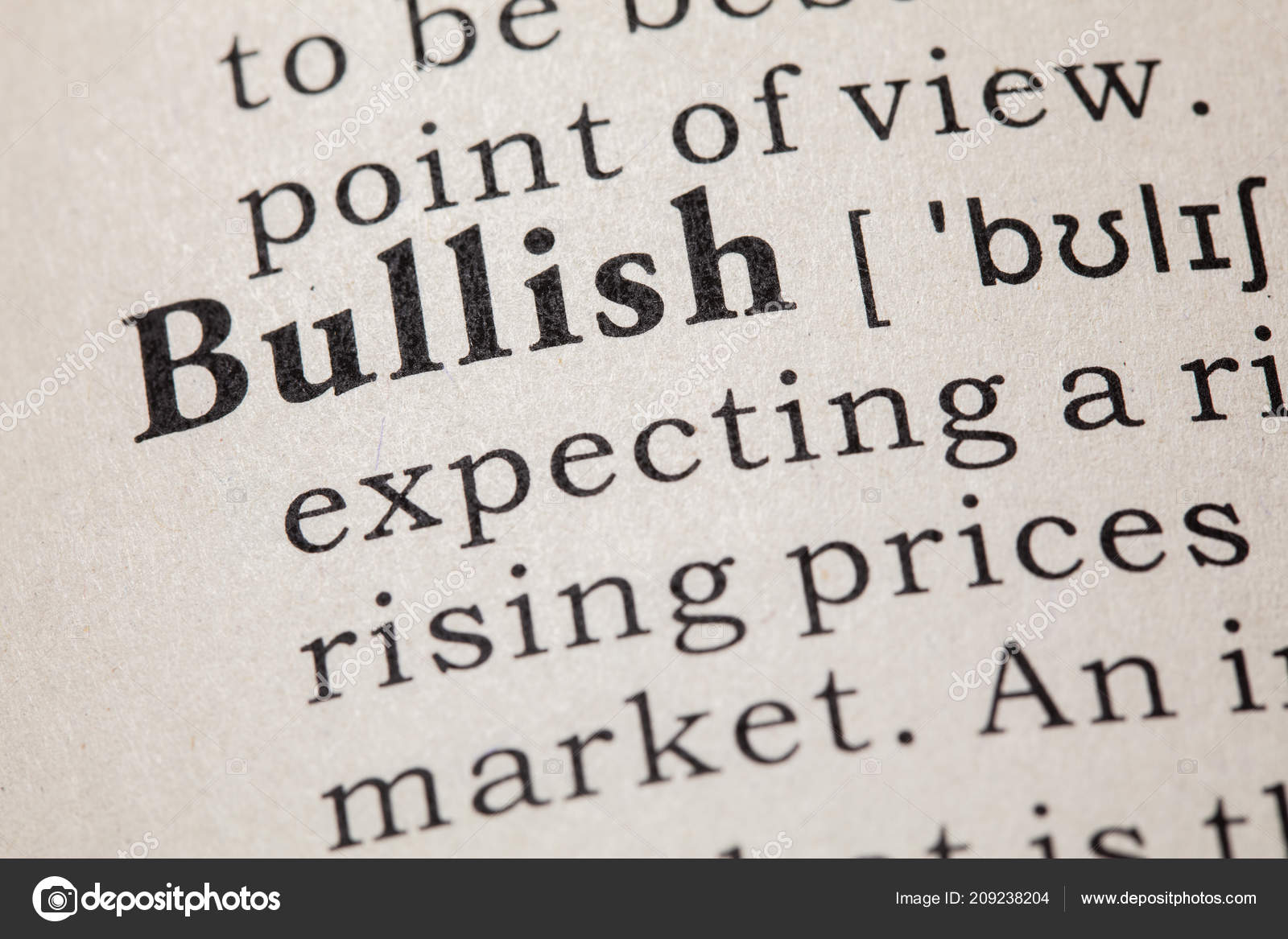 Fake Dictionary Dictionary Definition Word Bullish Including Key ...