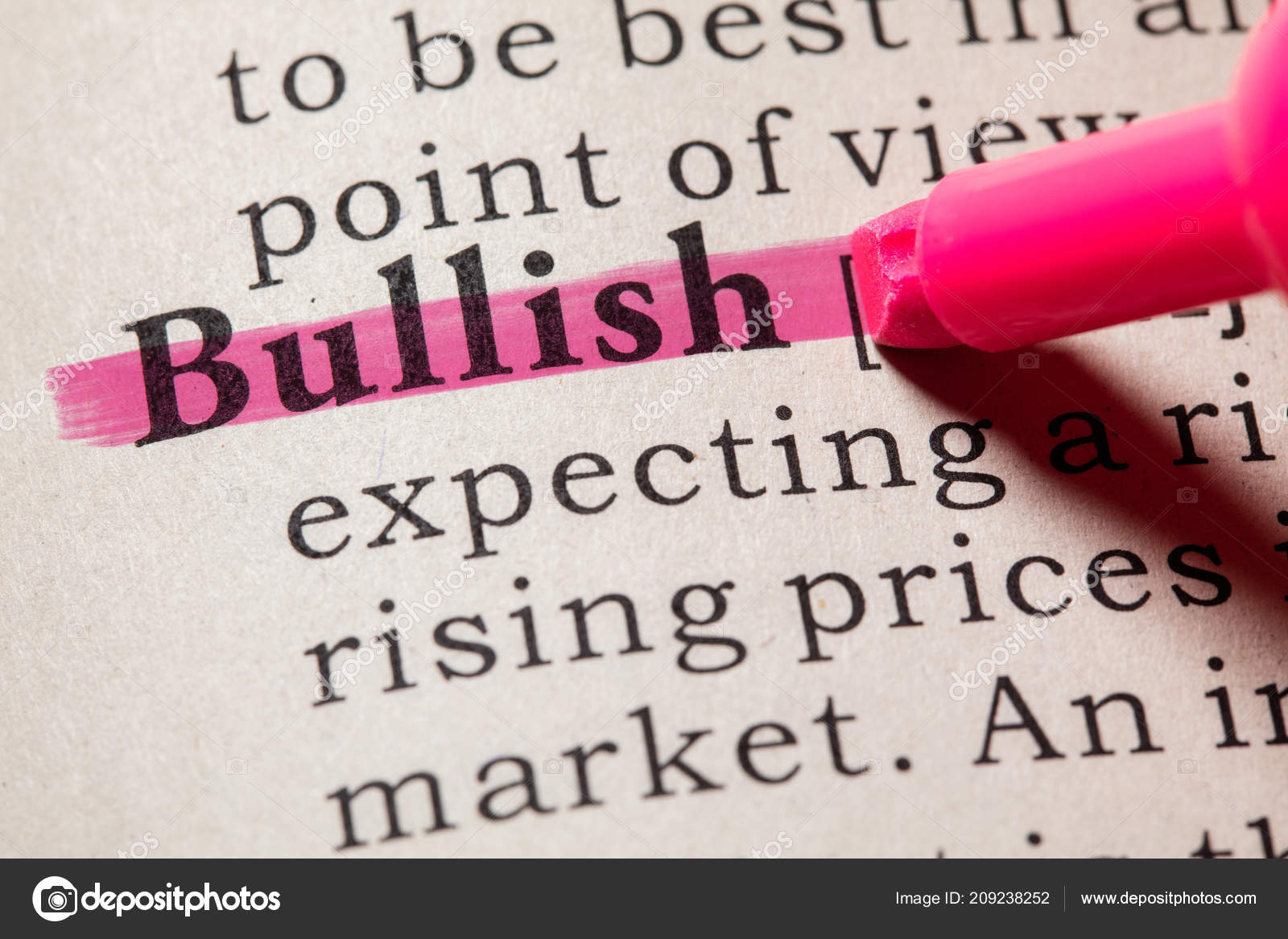 Fake Dictionary Dictionary Definition Word Bullish Including Key ...