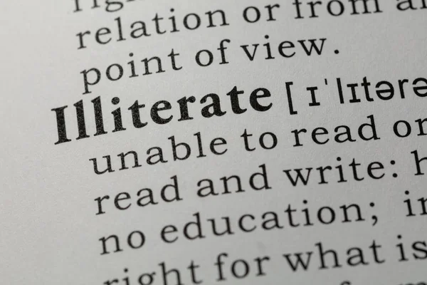 Definition of illiteracy — Stock Photo © Devon #159430118