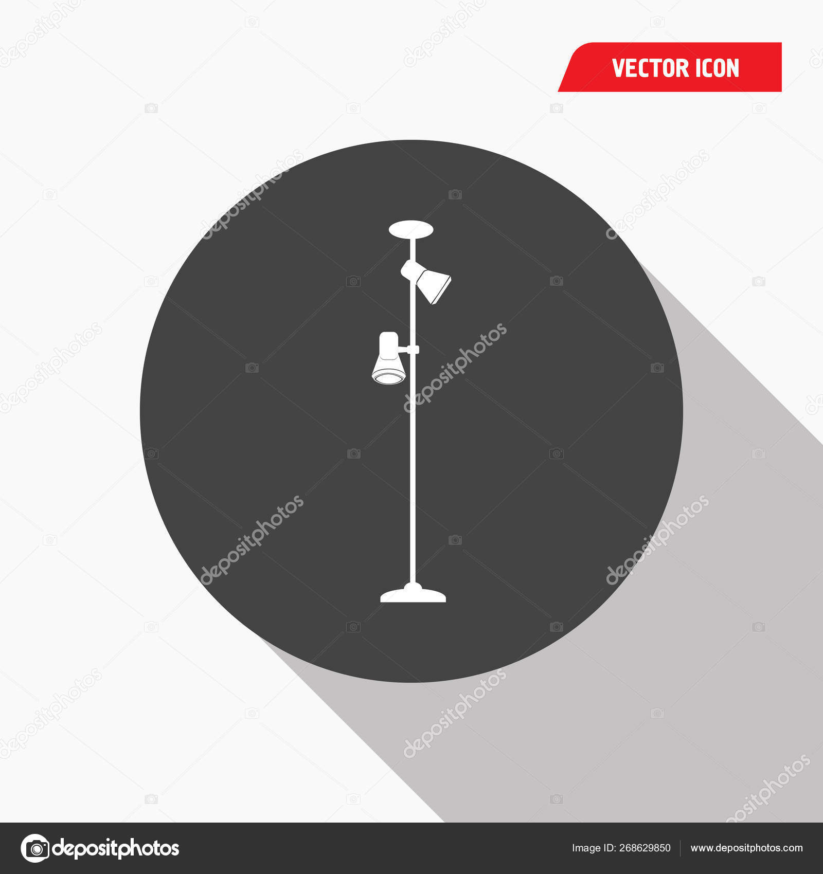 White standing lamp icon Stock Vector Image by ©azerbaijan_stockers ...