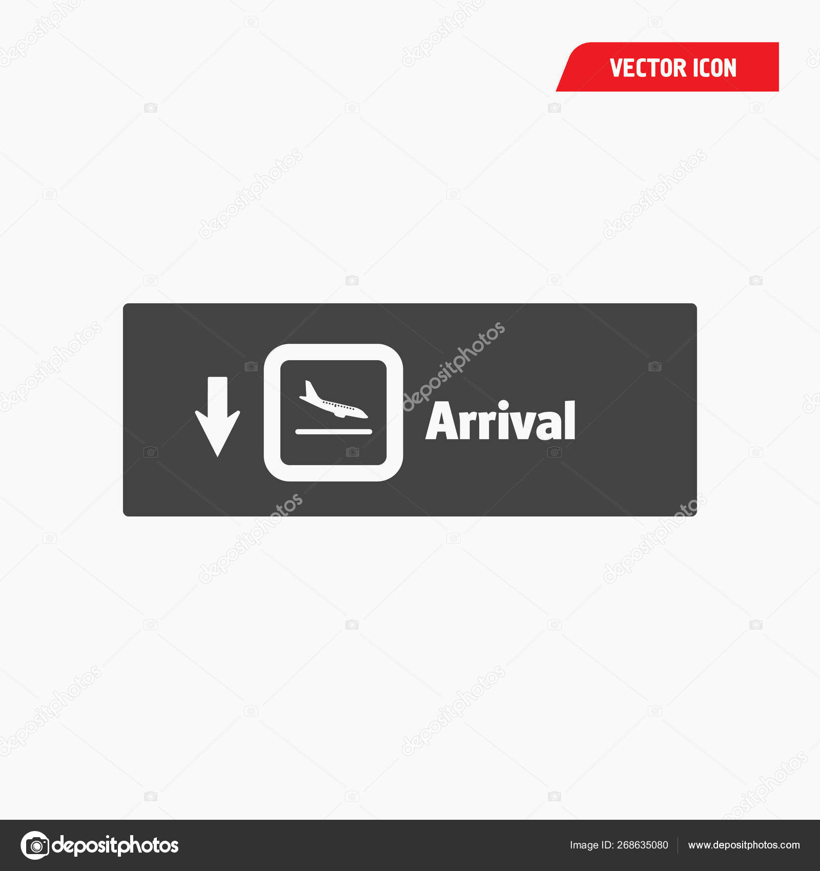 Black white airport arrival gate icon Stock Vector Image by ©azerbaijan ...