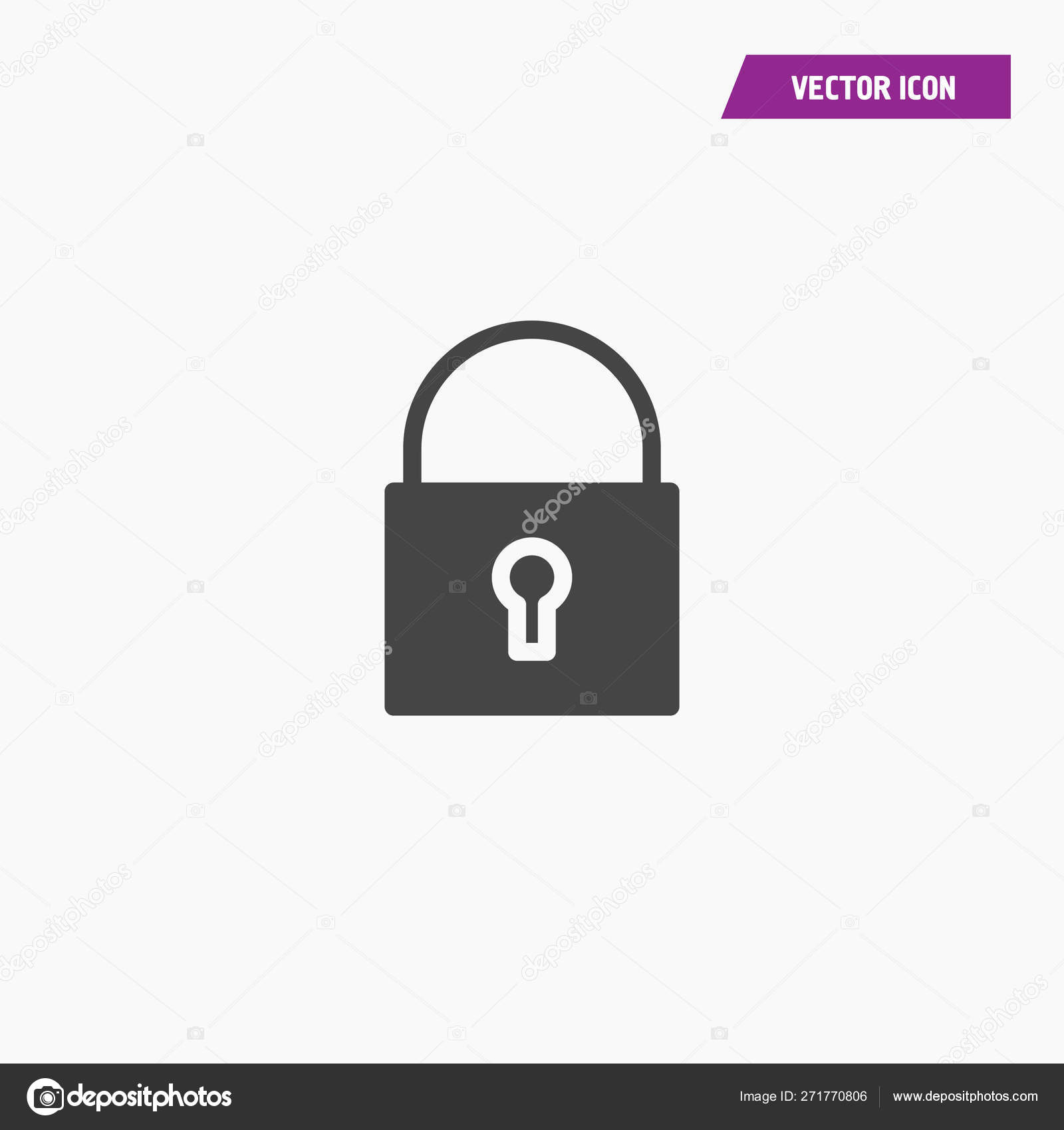 Black solid padlock, lock icon, white background Stock Vector by ...