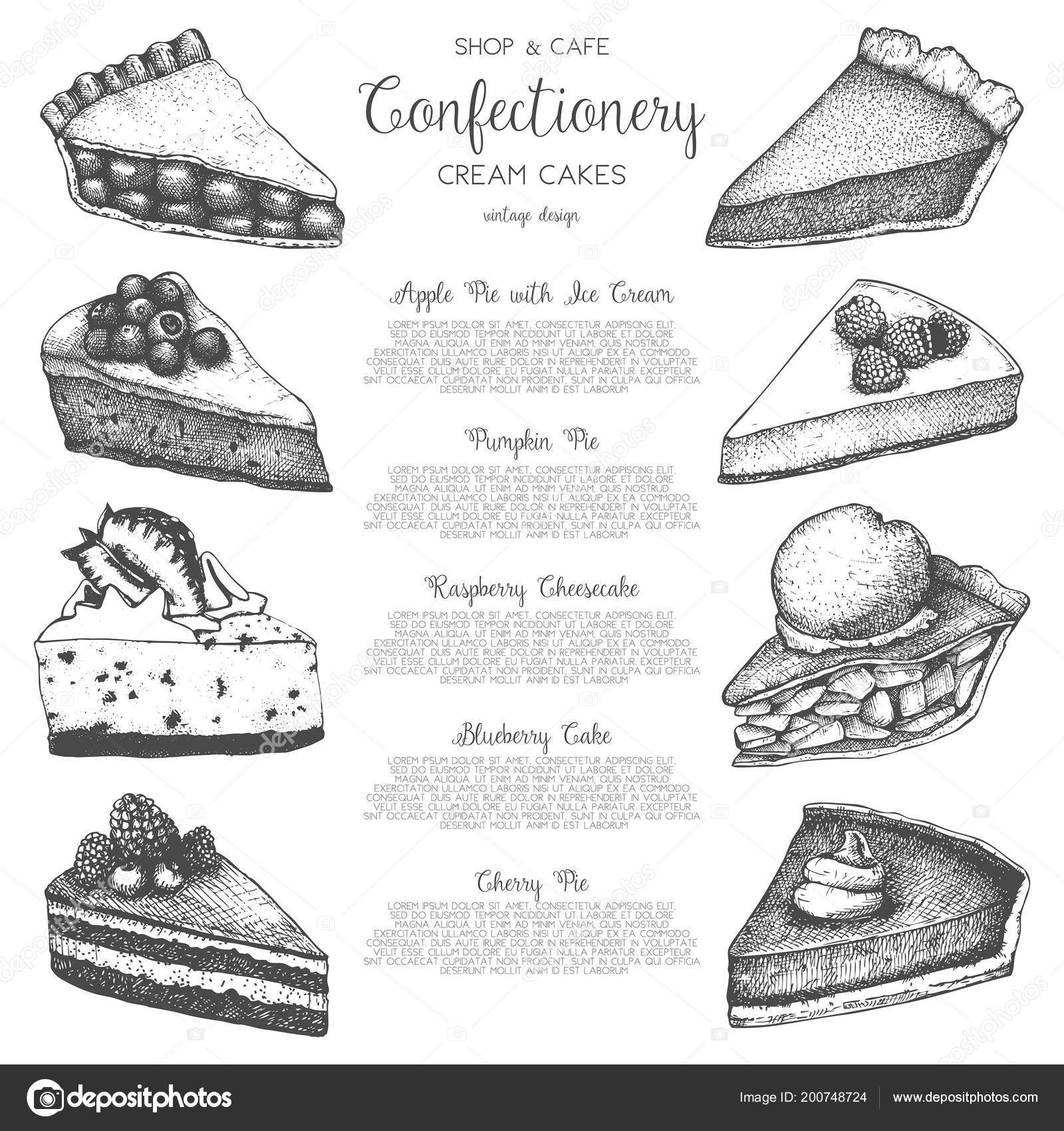 Cake Vintage Drawing