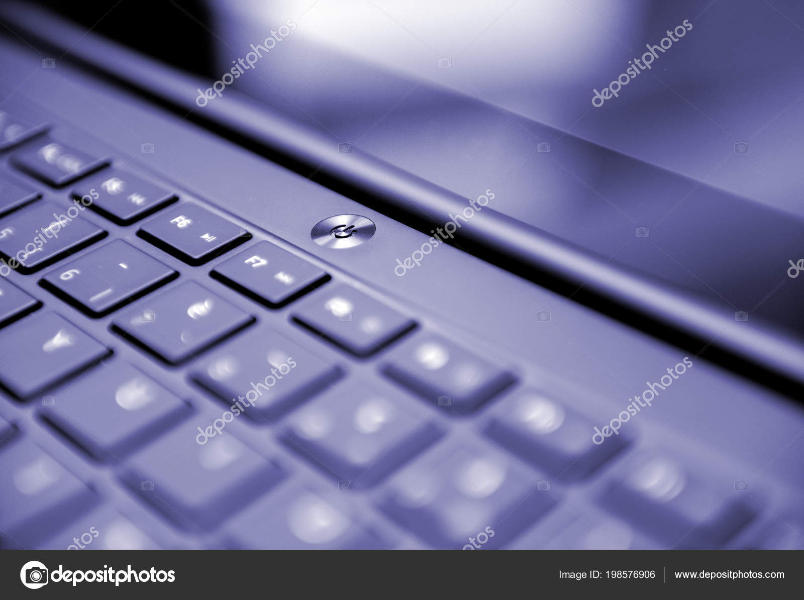Power on button on modern laptop — Stock Photo © ifeelstock #198576906