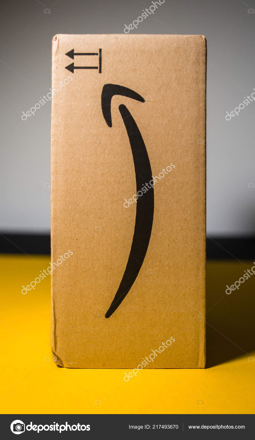 Amazon Prime cardboard box delivery vertical – Stock Editorial Photo ...