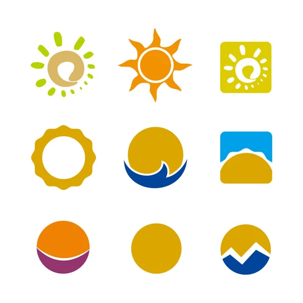Set of sun icons Stock Vector Image by ©Variant #12130322
