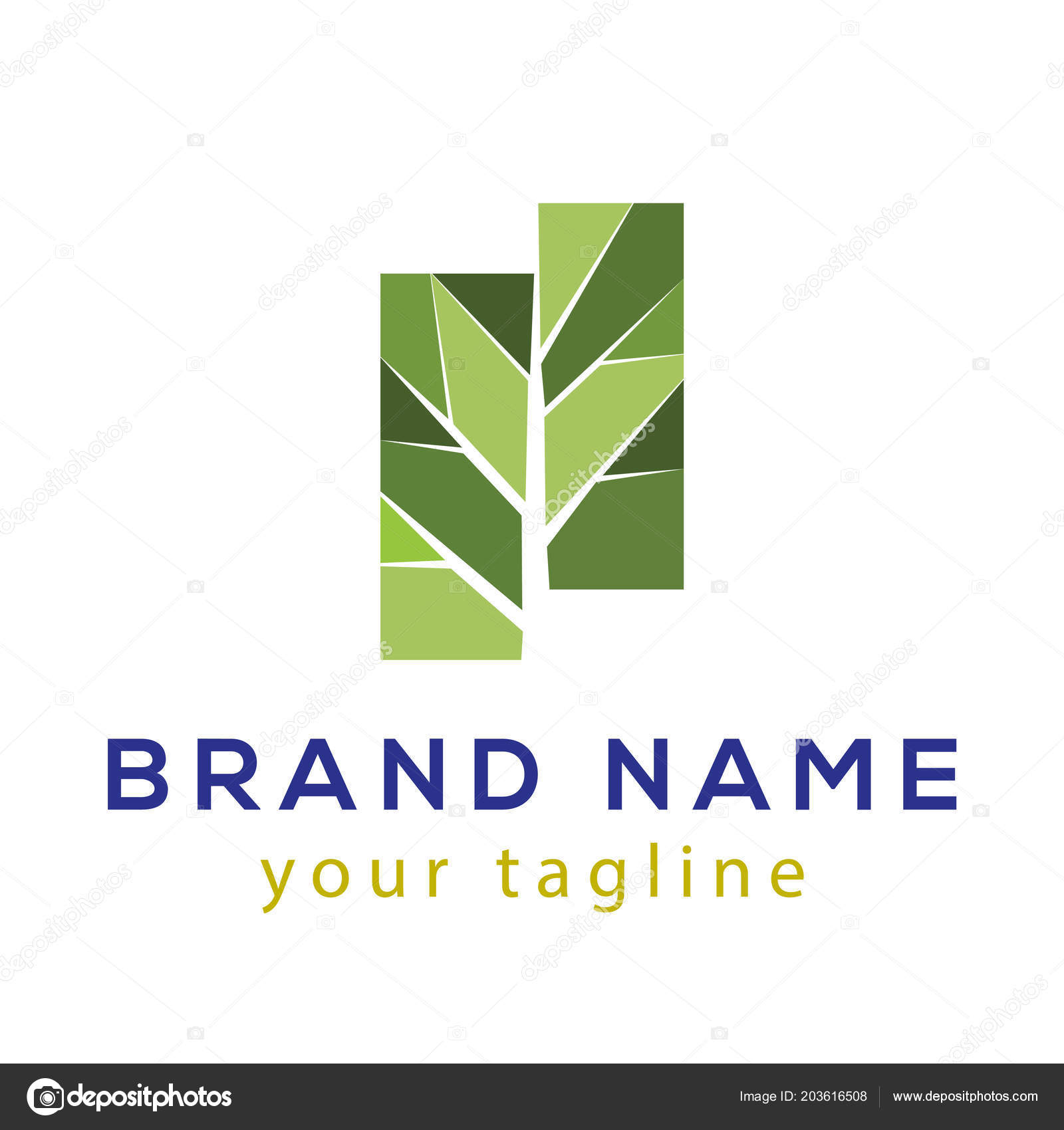 Ramas Hoja Abstracta Logotipo Vector Elemento Plantillas Logotipo Ramas ...