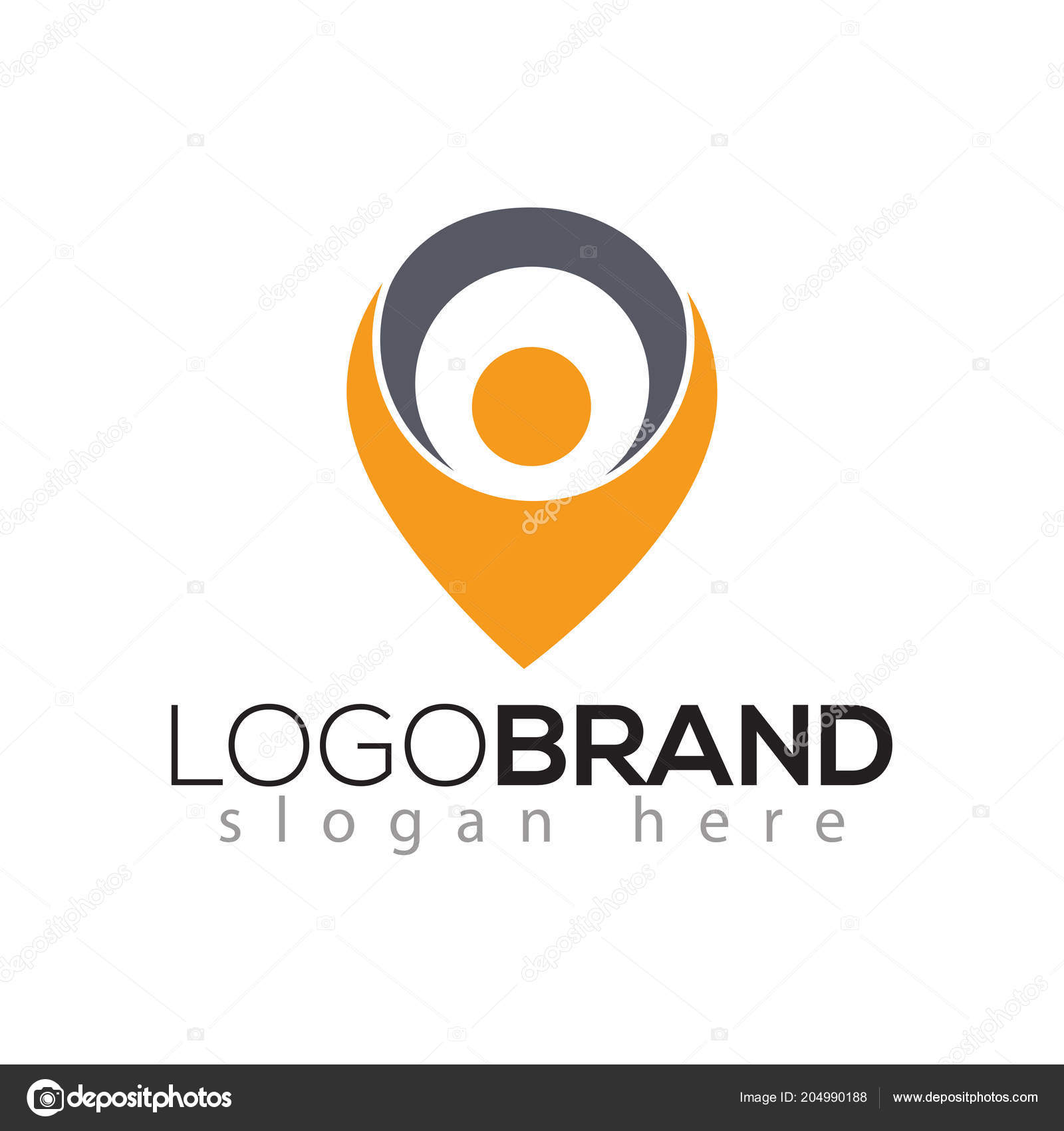 Pin People Logo Vector Element Pin Location Logo Template Stock Vector ...