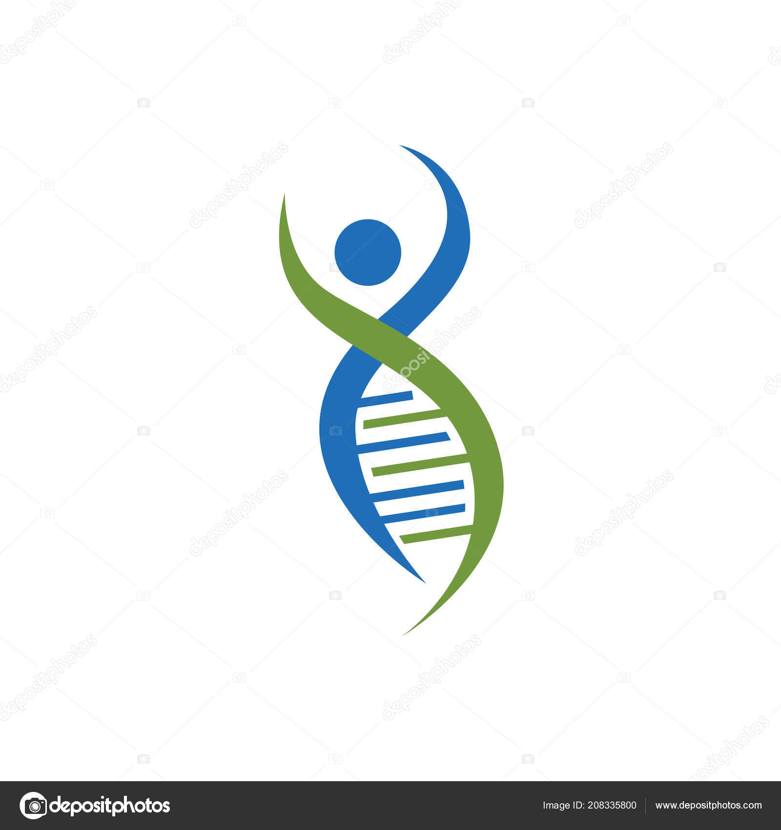 Double Helix Dna People Logo Vector Template Stock Vector by ©Desbayy ...