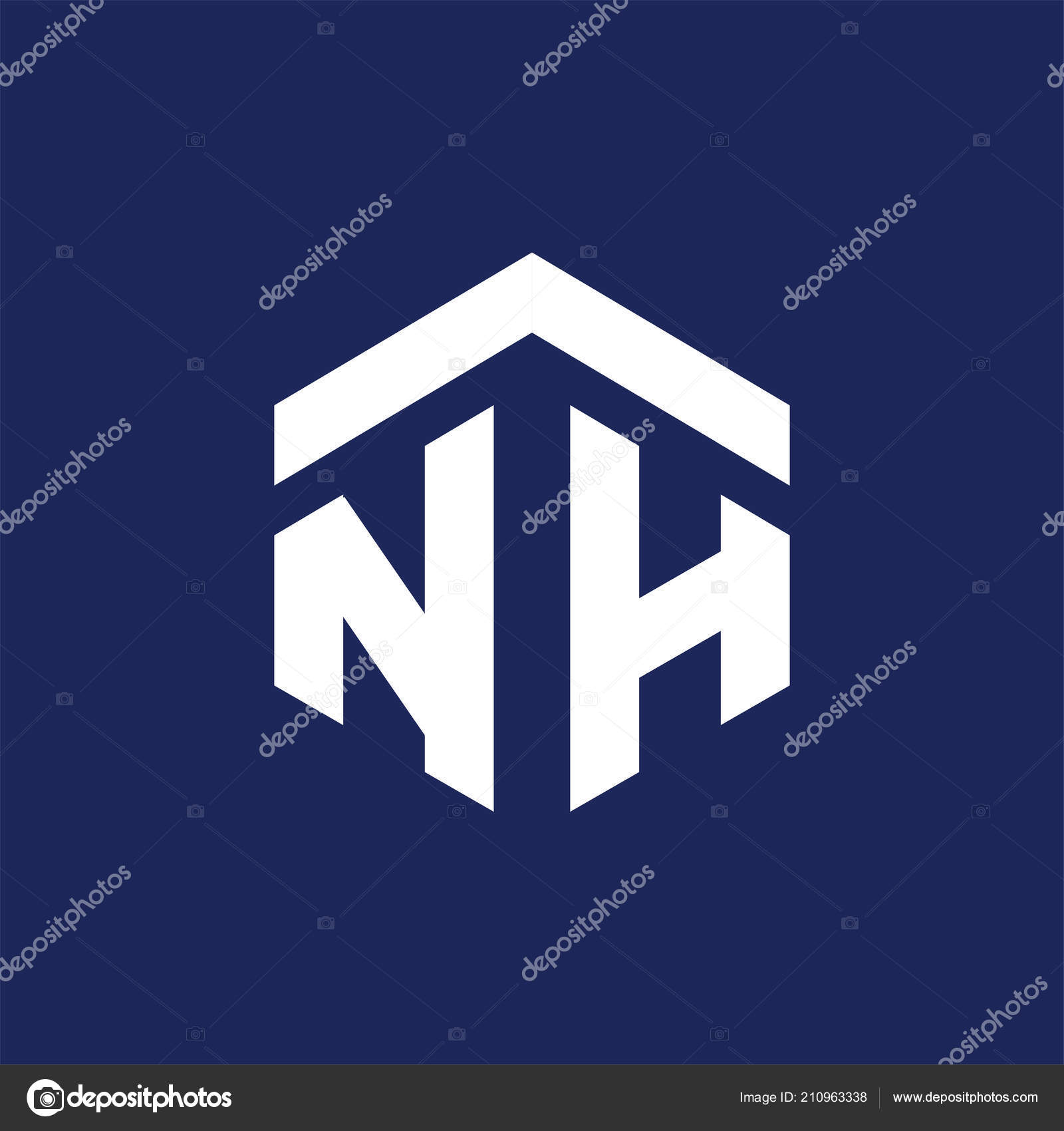 Letra Inicial Vector Logotipo Hexagonal Vector de stock por ©Desbayy 210963338