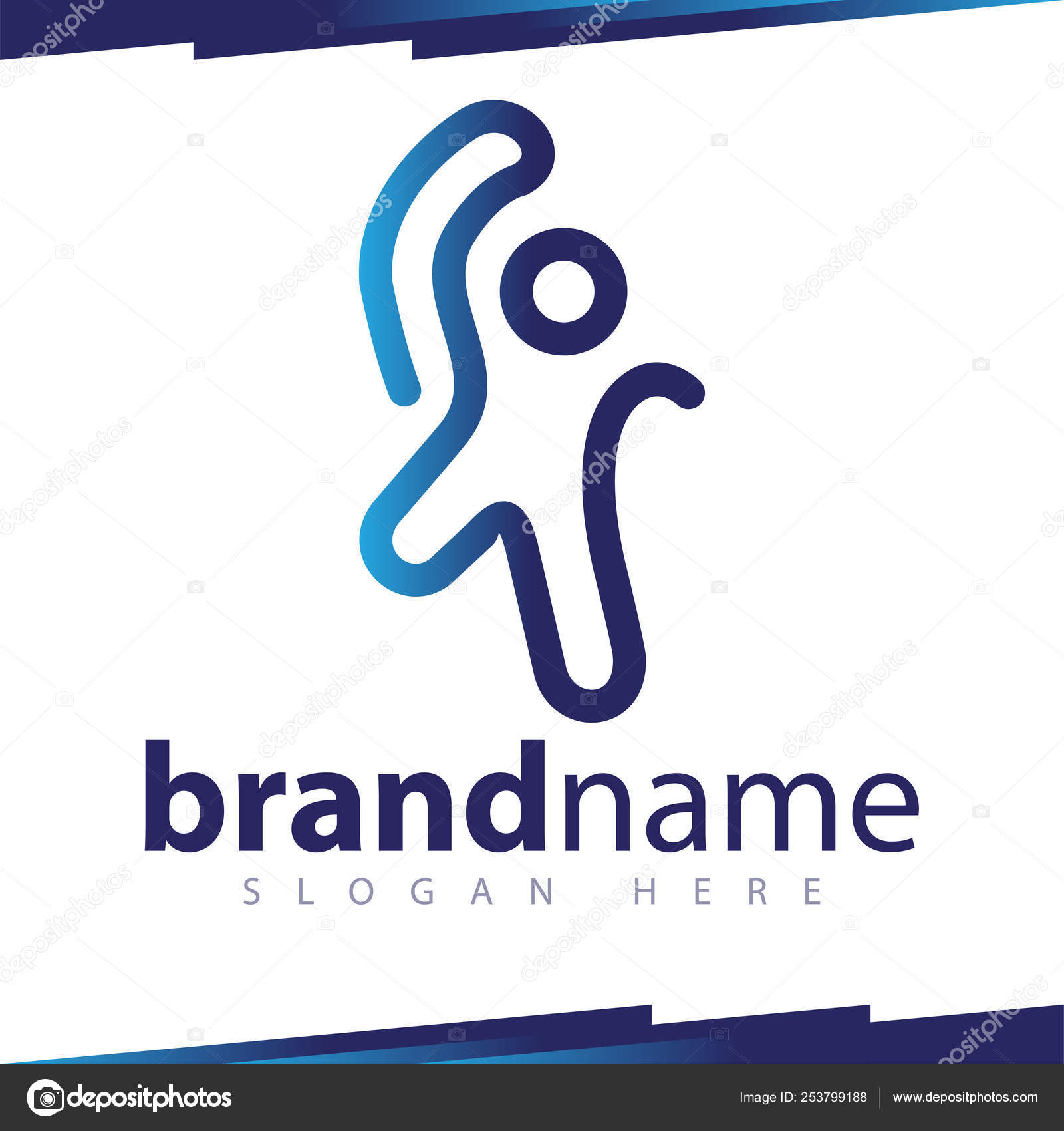 Plantilla vectorial de logotipo de People Line Art Vector de stock ...