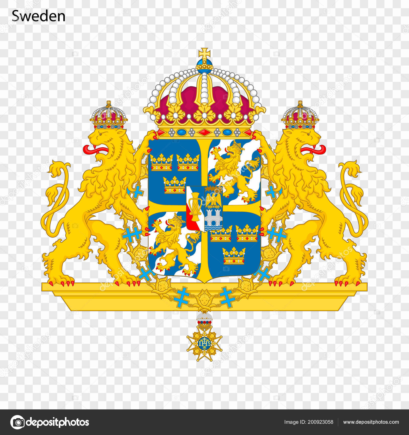 Symbol Sweden National Emblem Stock Vector by ©grebeshkovmaxim@gmail ...