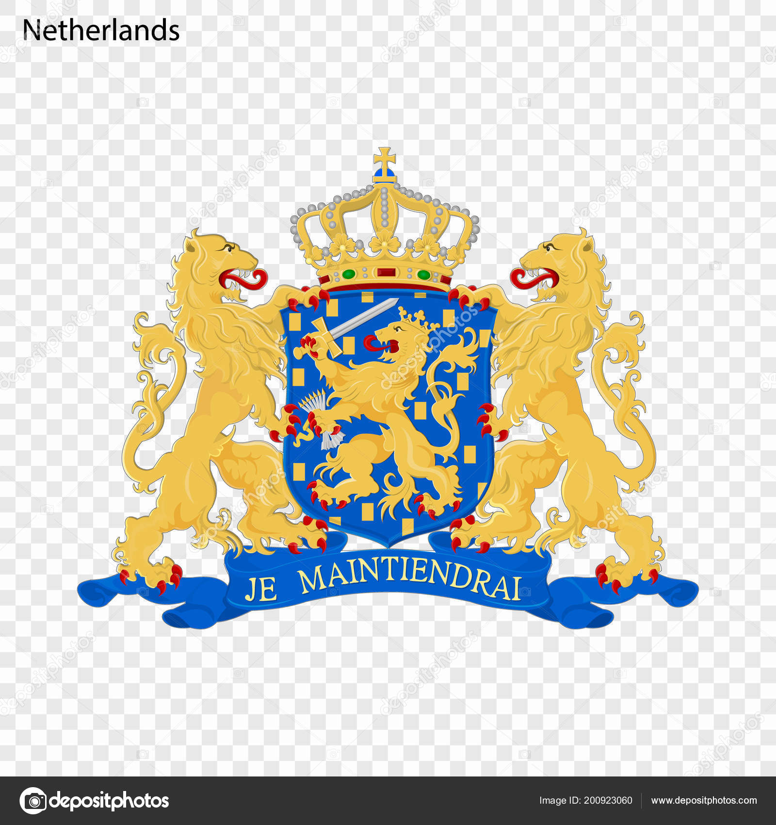 Symbol Netherlands National Emblem Stock Illustration by ...