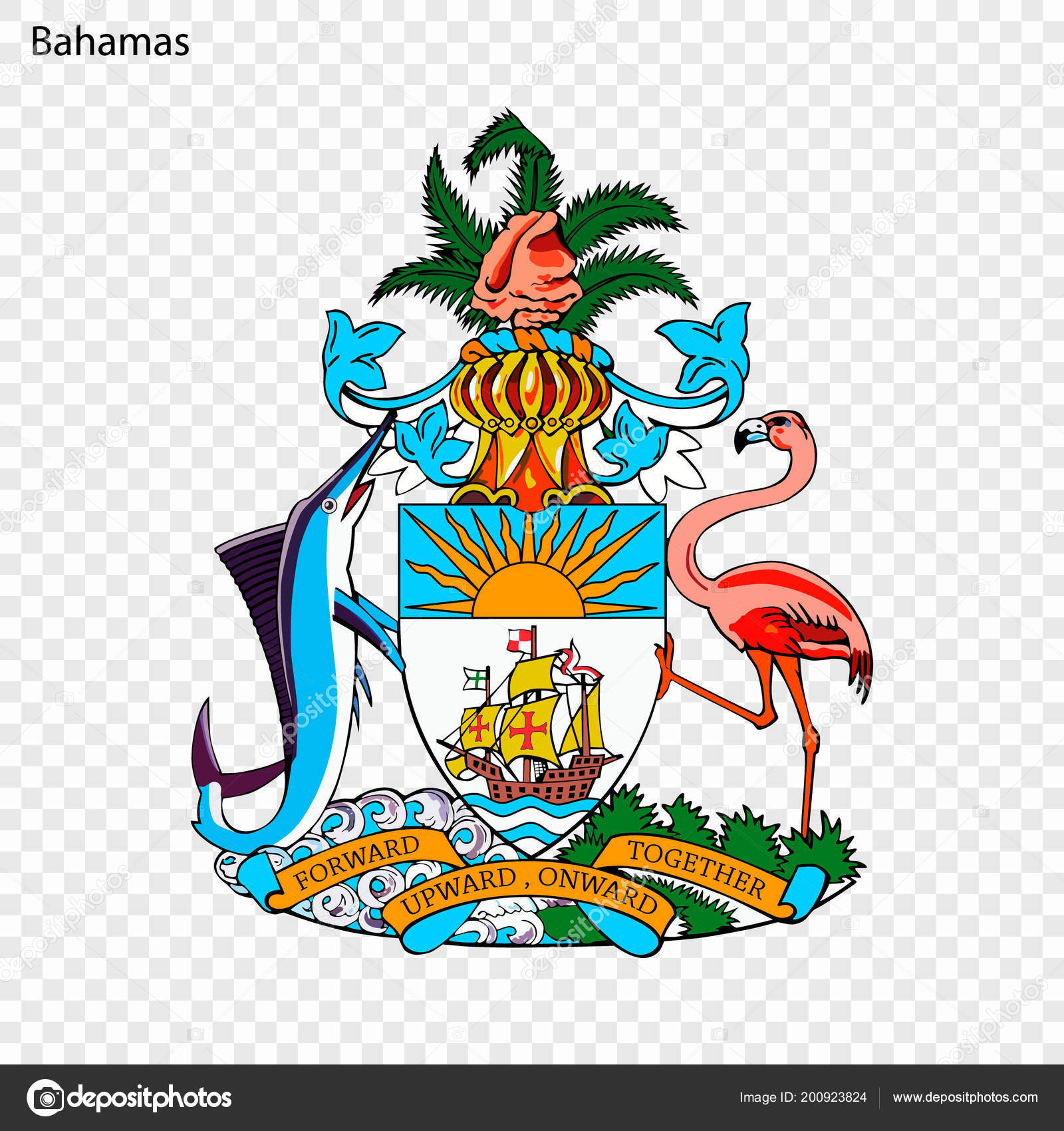 Symbol Bahamas National Emblem Stock Vector Image by ©grebeshkovmaxim ...