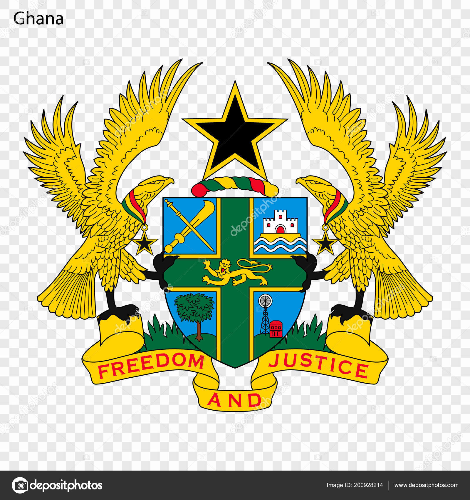 Symbol Ghana National Emblem Stock Vector Image by ©grebeshkovmaxim ...