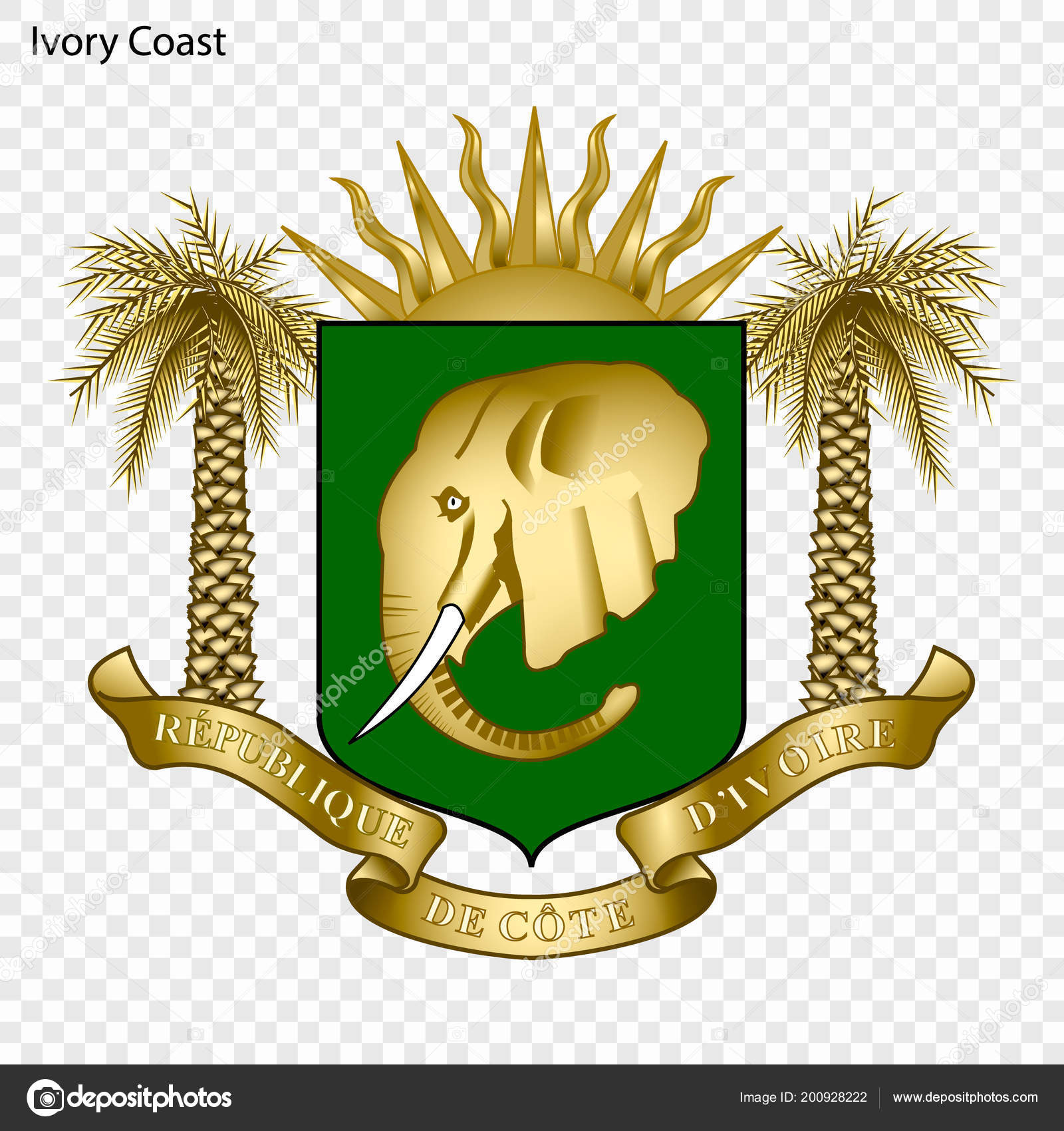 Symbole Côte D'ivoire Emblème National Vecteur par ©grebeshkovmaxim ...
