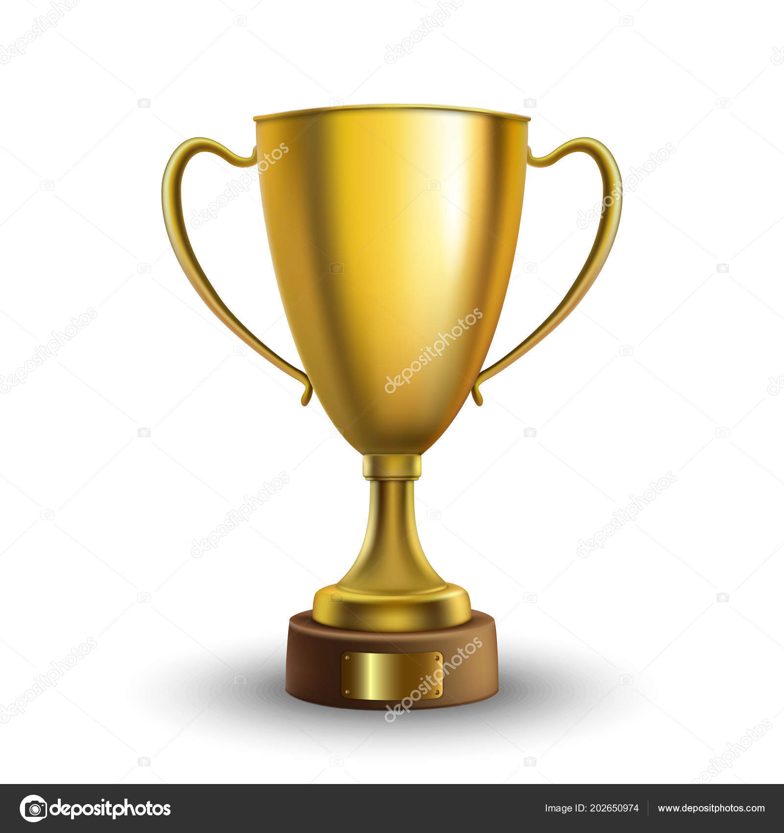 Winner Cup Isolated Golden Trophy White Background Vector Illustration ... Winner Cup Isolated Golden Trophy White Background Vector Illustration ...