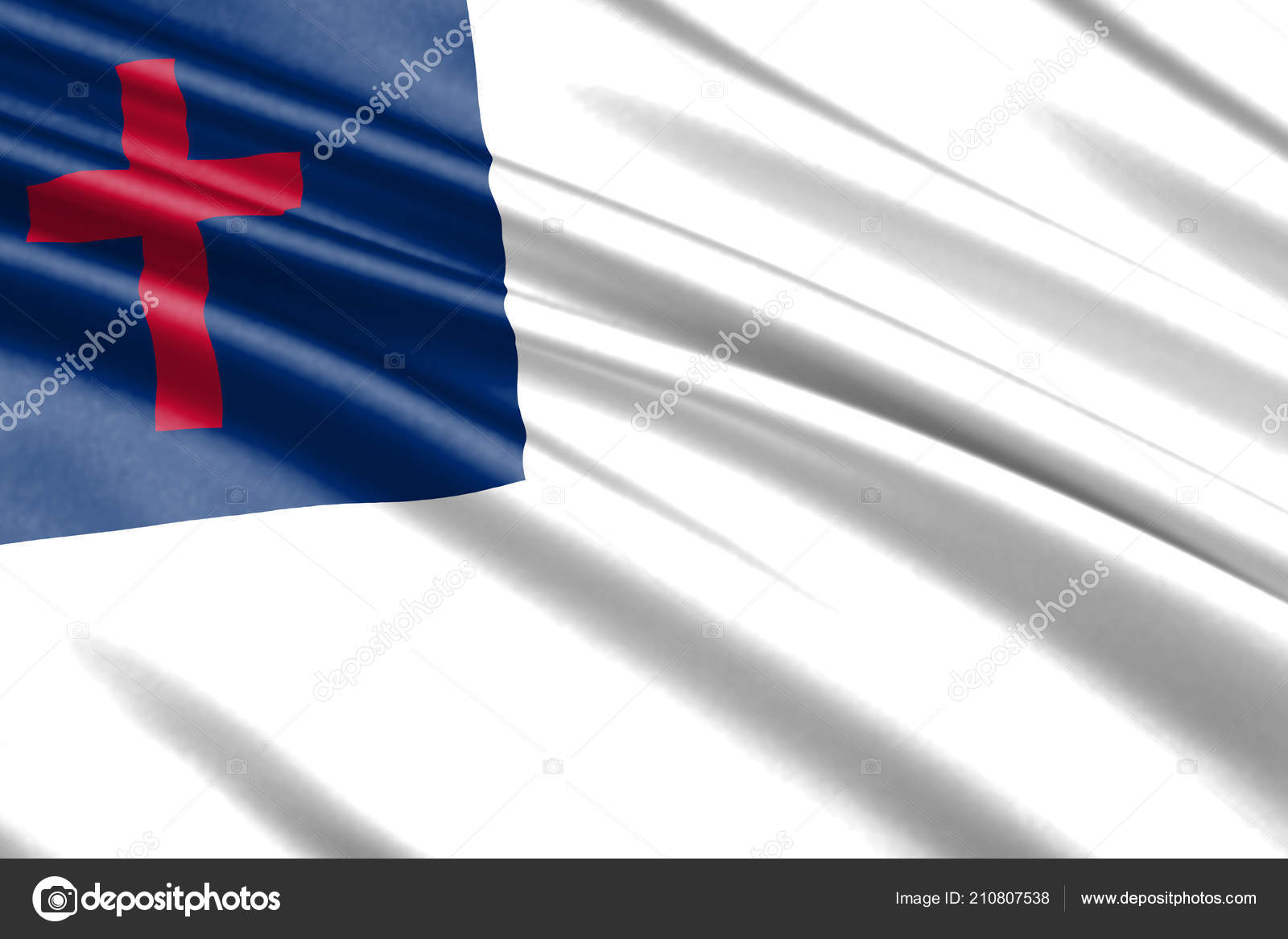 Christian Flag And American Flag