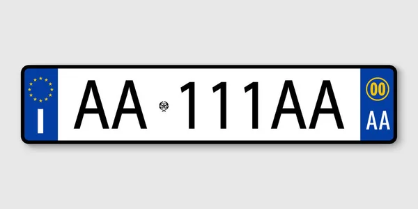 Targa auto italia Immagini Vettoriali Stock | Depositphotos