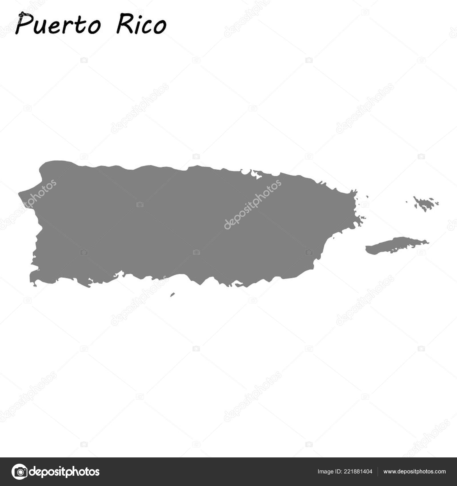 Carte Haute Qualité Porto Rico Illustration Vectorielle Vecteur par ...