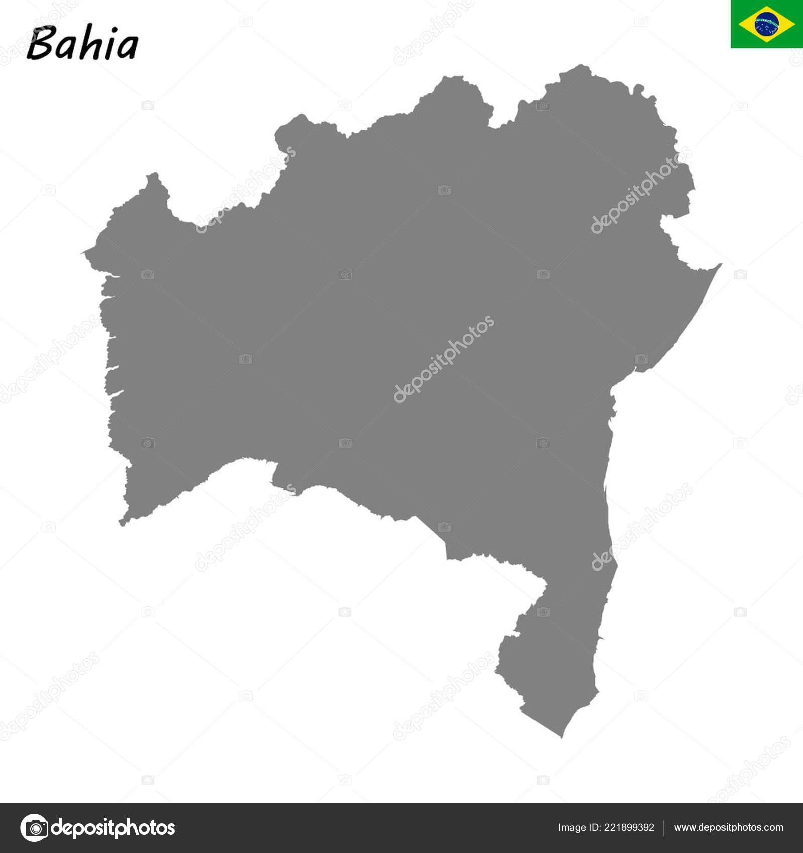 High Quality Map Bahia State Brazil Stock Vector Image by ...