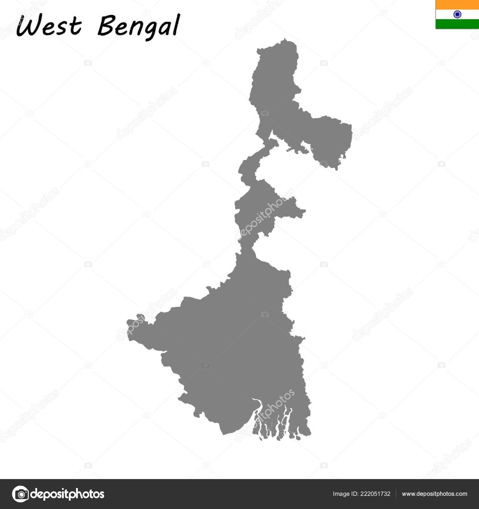 Mapa Detallado De Bengala Occidental Presidencia De Bengala
