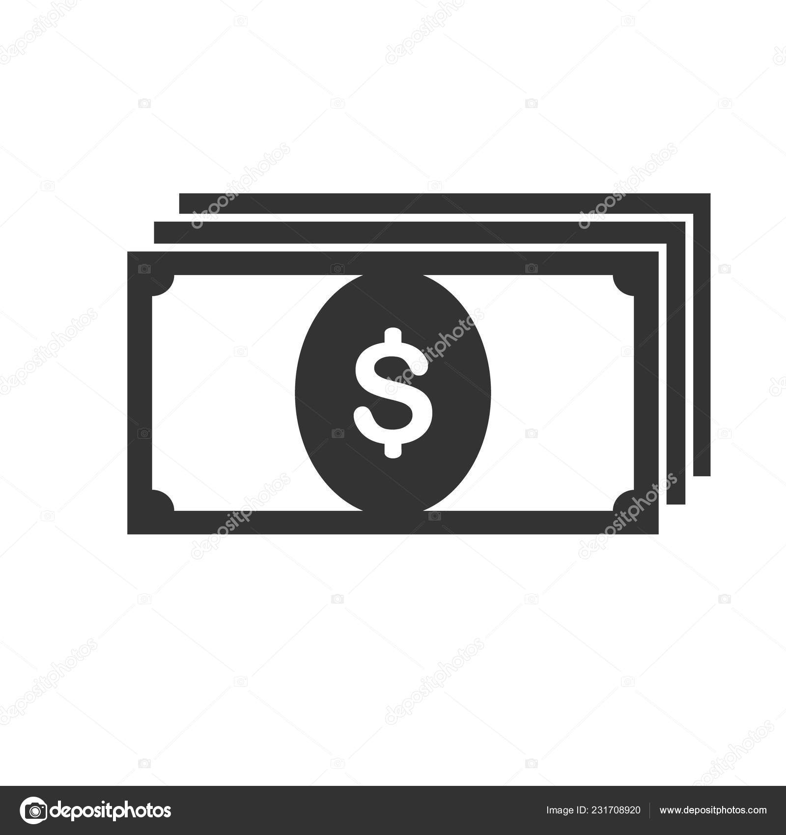 Money Vector Icon White Background Stock Vector Image by ...