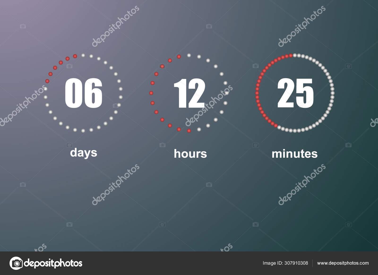 Countdown vector template digital clock — Stock Vector ...