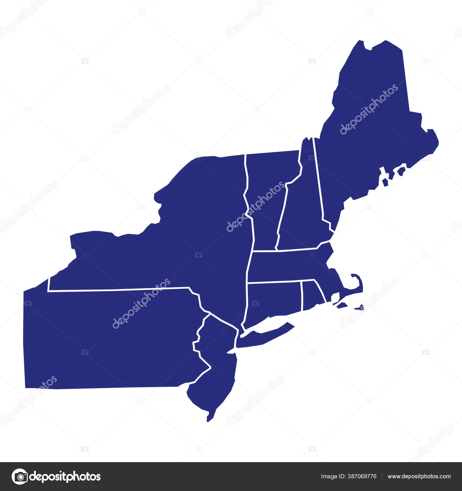 Northeastern Us Map Blank