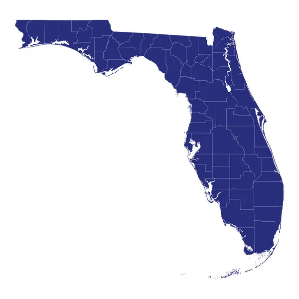 Florida map counties Vector Art Stock Images | Depositphotos