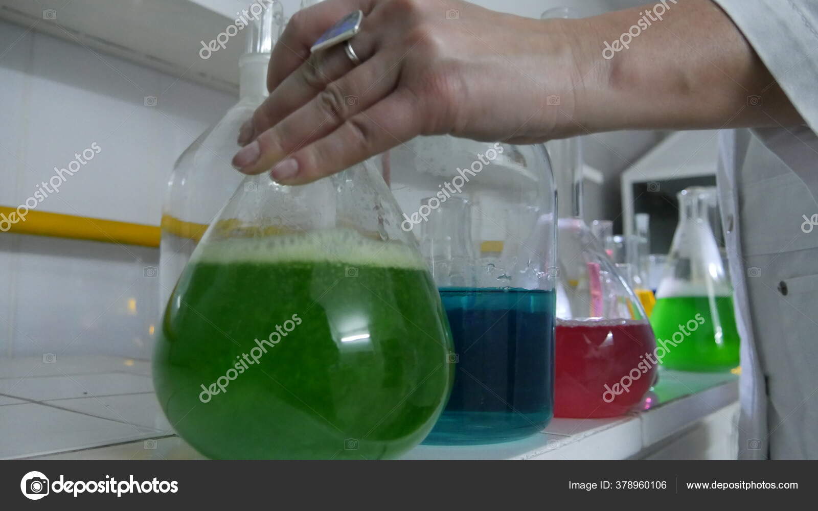 Light Effects Brightly Colored Substances Chemical Laboratory — Stock ...