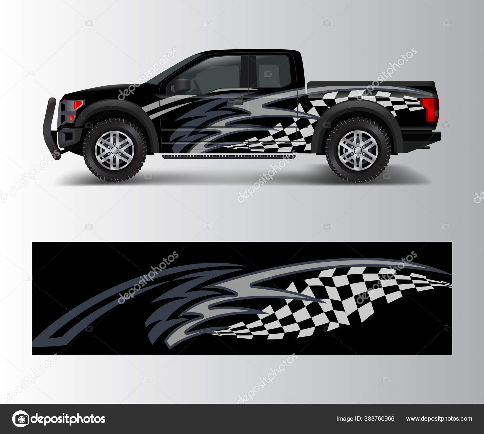 Abstract Modern Graphic Design Truck Vehicle Wrap Branding Stickers ...