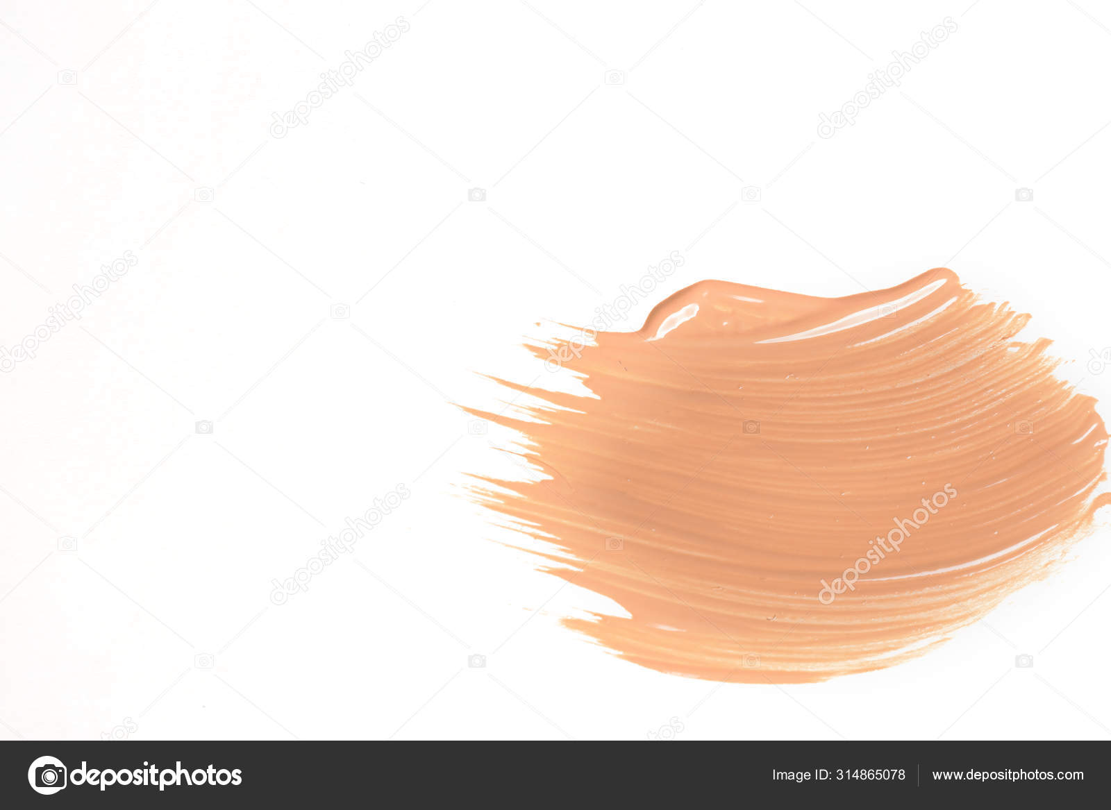 Beige skin tone smudge on white background Stock Photo by ...