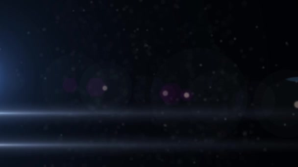 Anamorphic highlight with moving particles. 3D rendering. — Stock Video ...