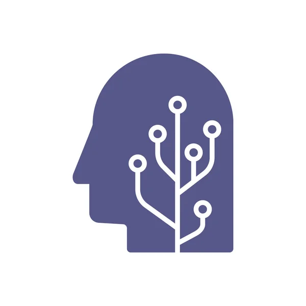 Artificial Intelligence and Machine Learning Logo Concept. Human head ...