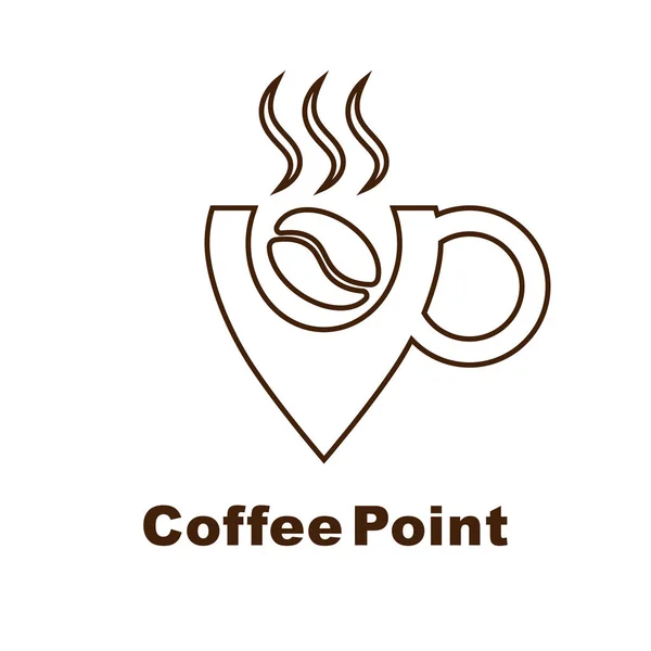 Coffee and tea point logos set isolated on white background. Vector ...