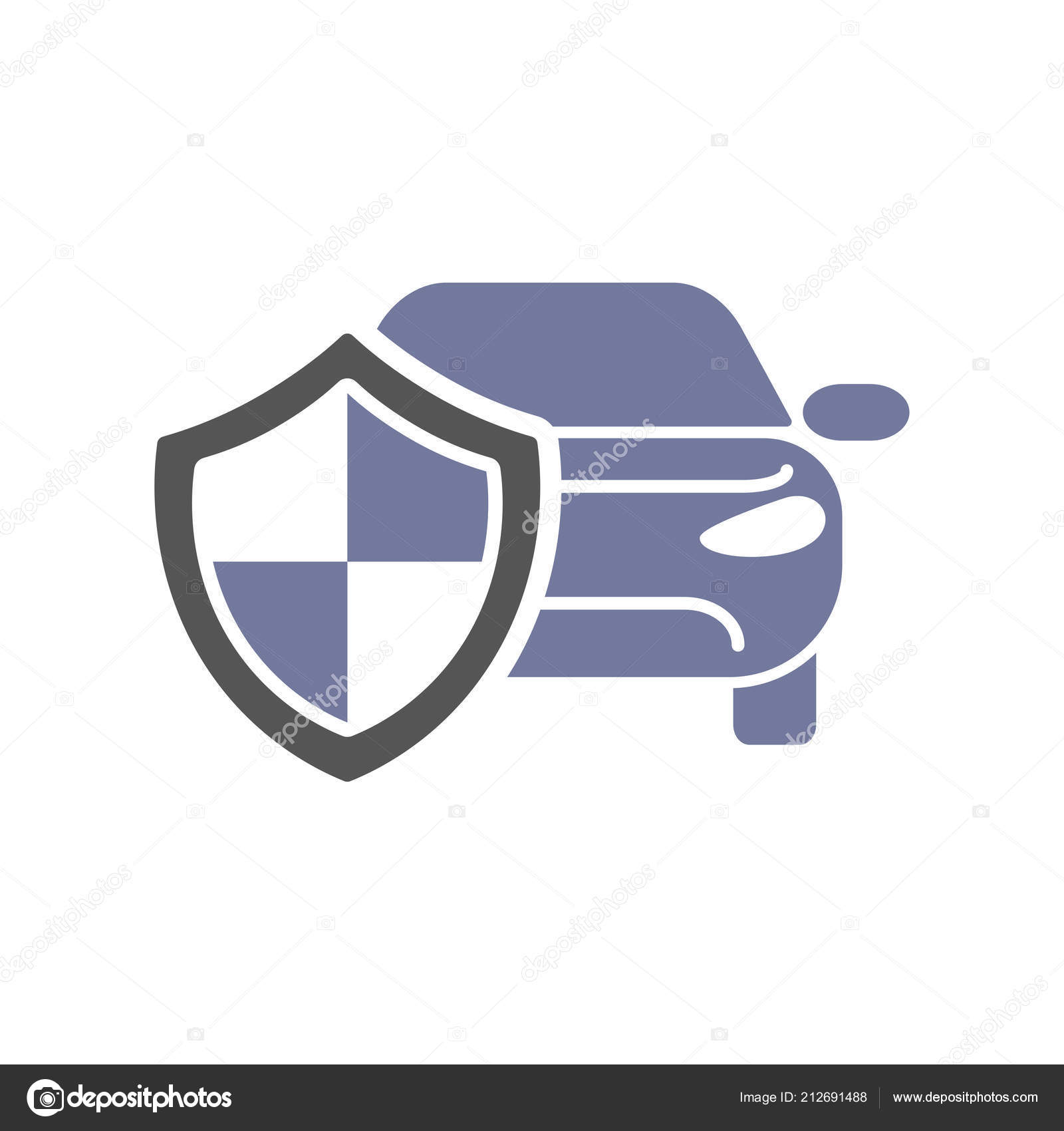 Car guard shield sign, collision insurance shop logo emblem protection ...