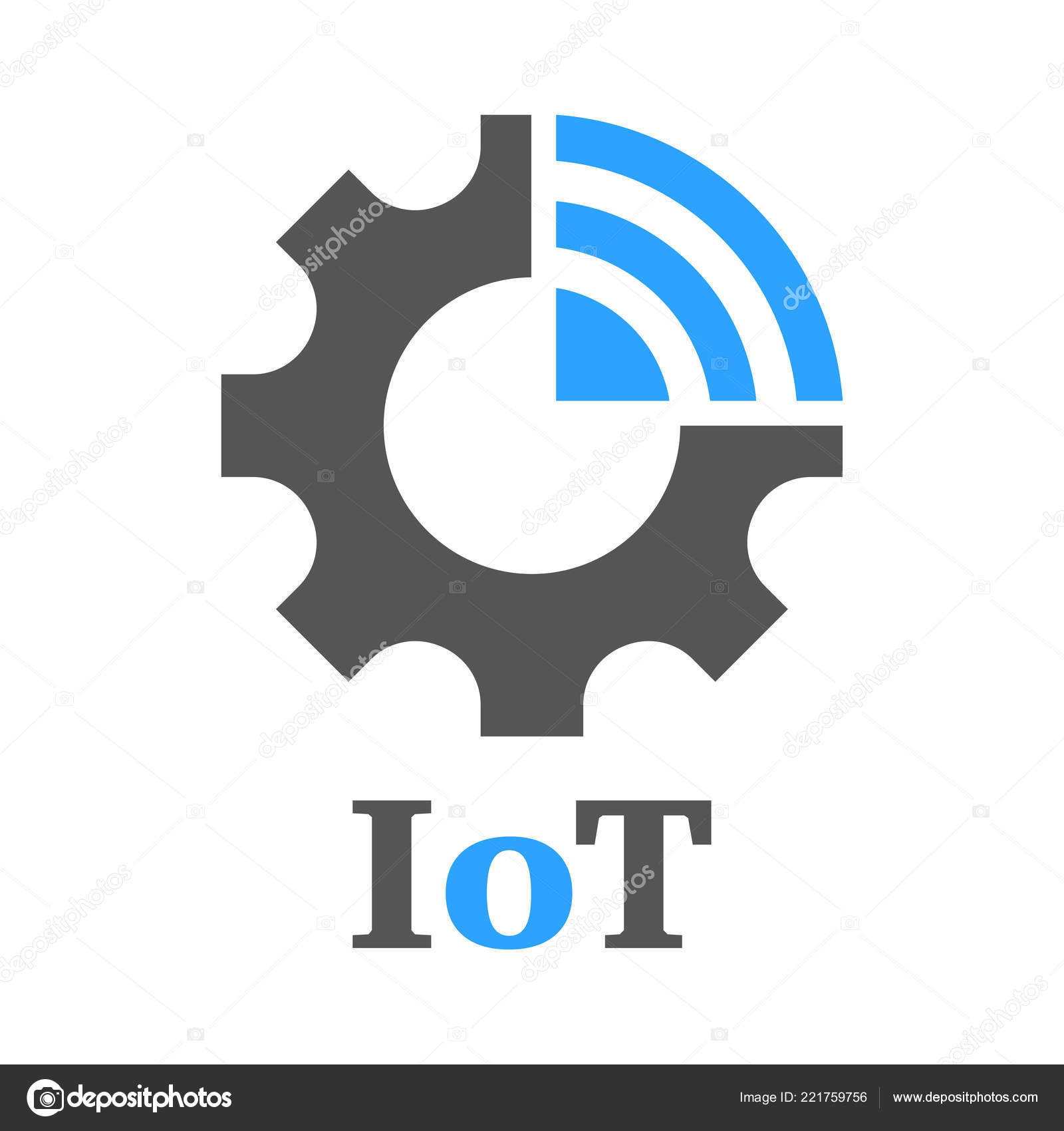 Simple icon to represent the Internet of Things concept. Gear, settings ... Simple icon to represent the Internet of Things concept. Gear, settings ...