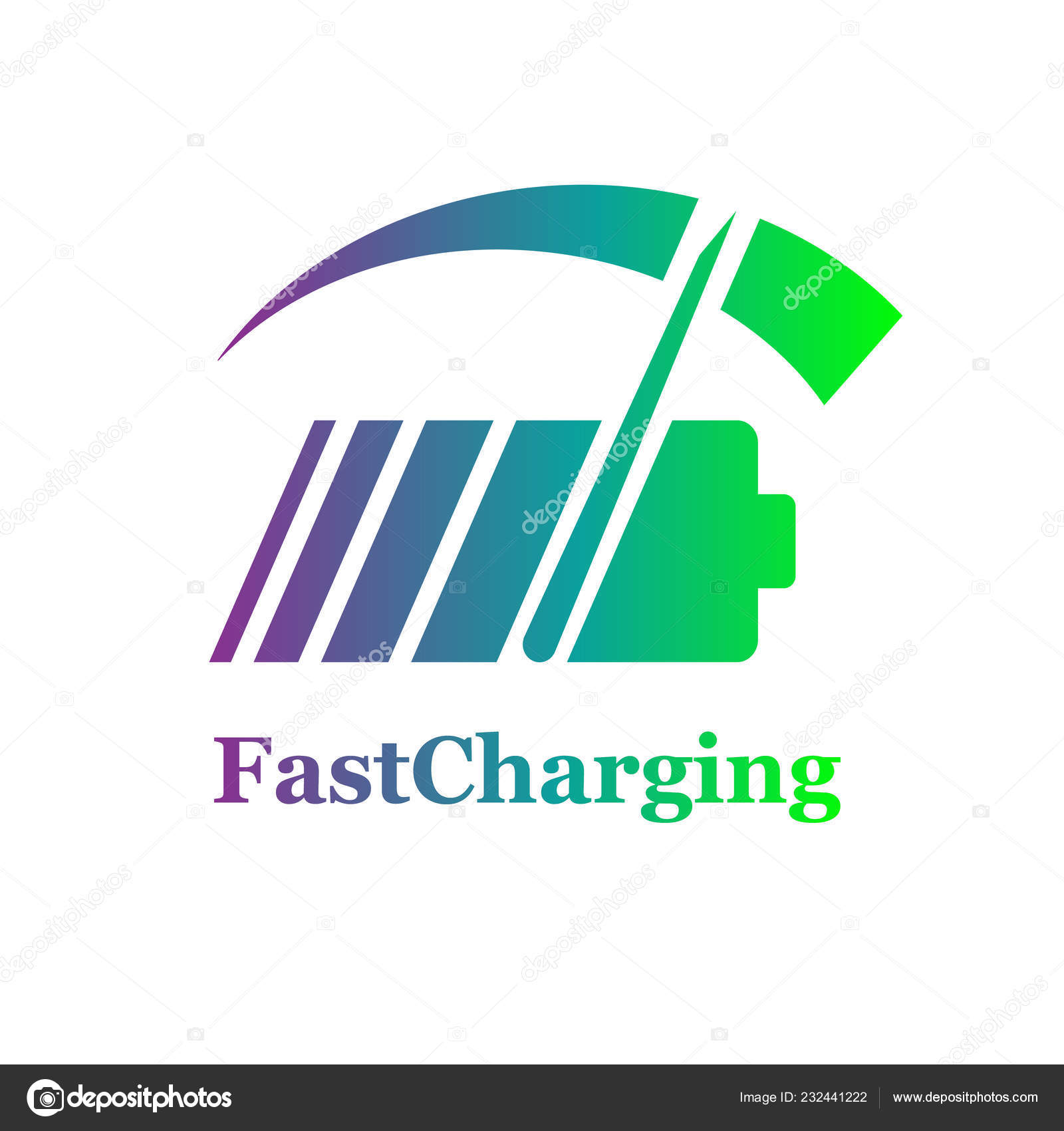 Colorful Battery fast charge logo design. Vector. EPS 10 Stock Vector ...