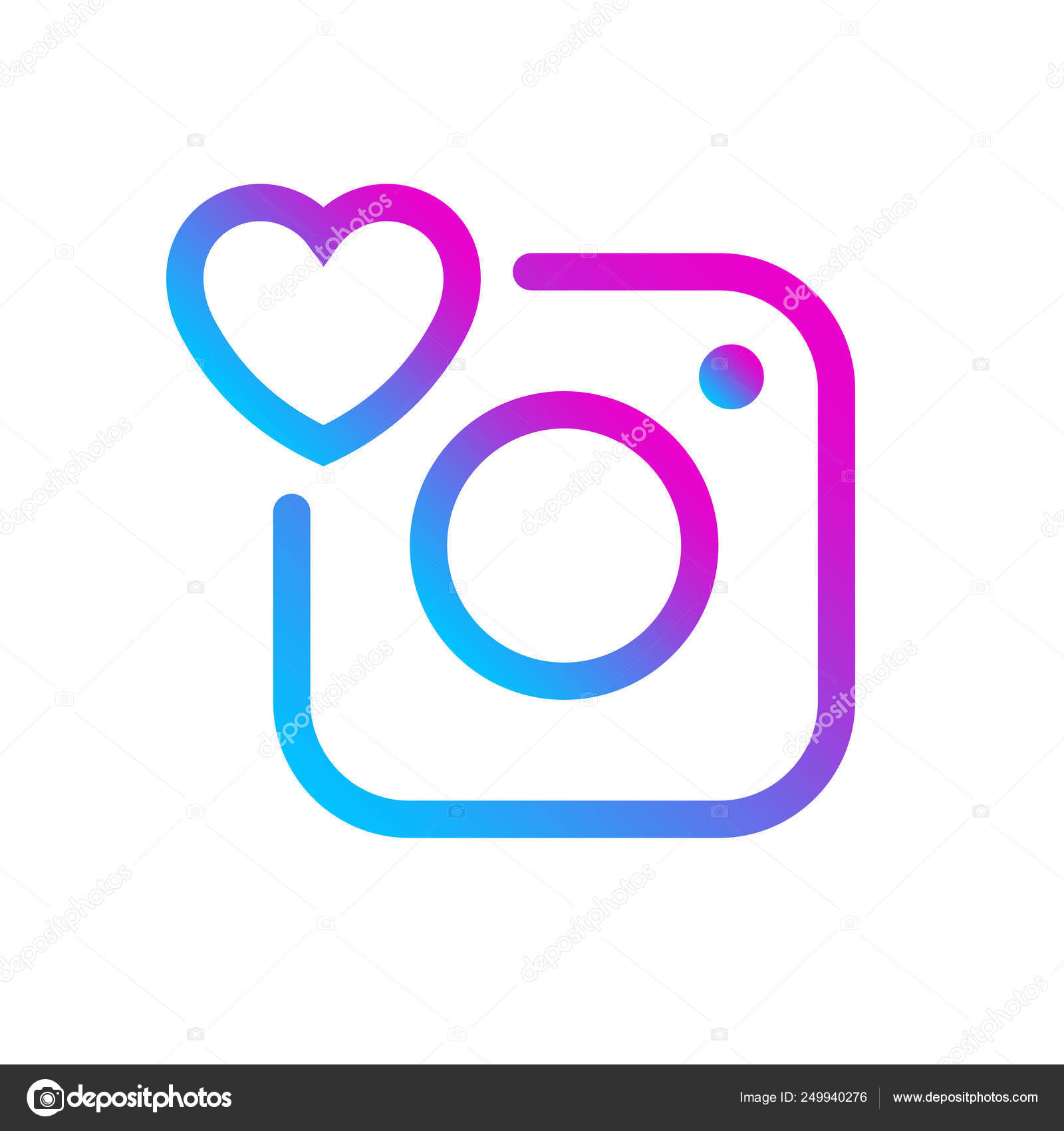 Social media icon comment label gradient color Instagram. Insta Comment ...