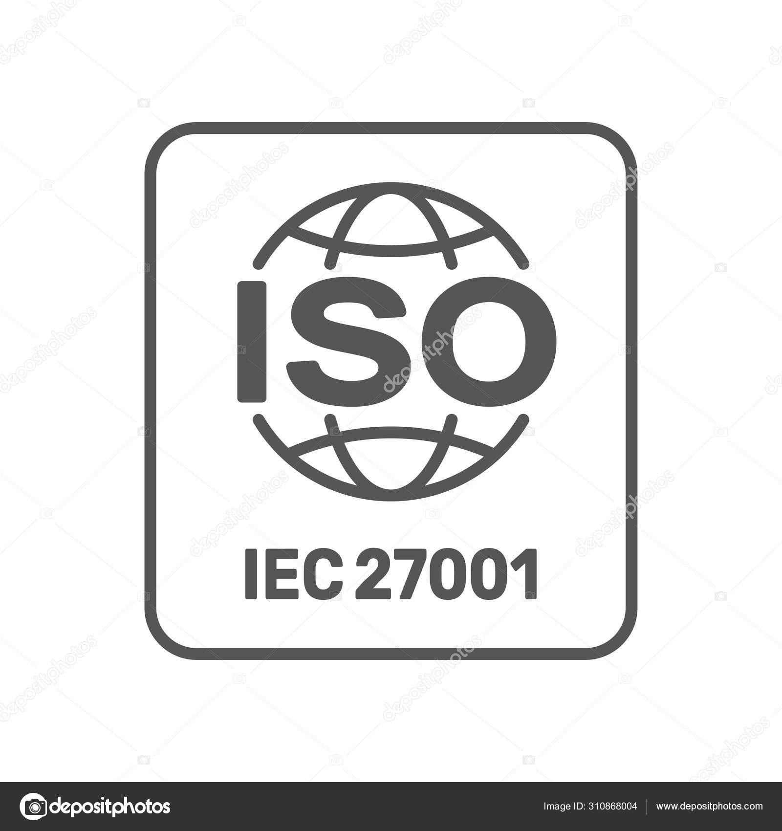 ISO 27001 certified label. ISO IEC 27001 sign. Vector illustration. EPS ... ISO 27001 certified label. ISO IEC 27001 sign. Vector illustration. EPS ...