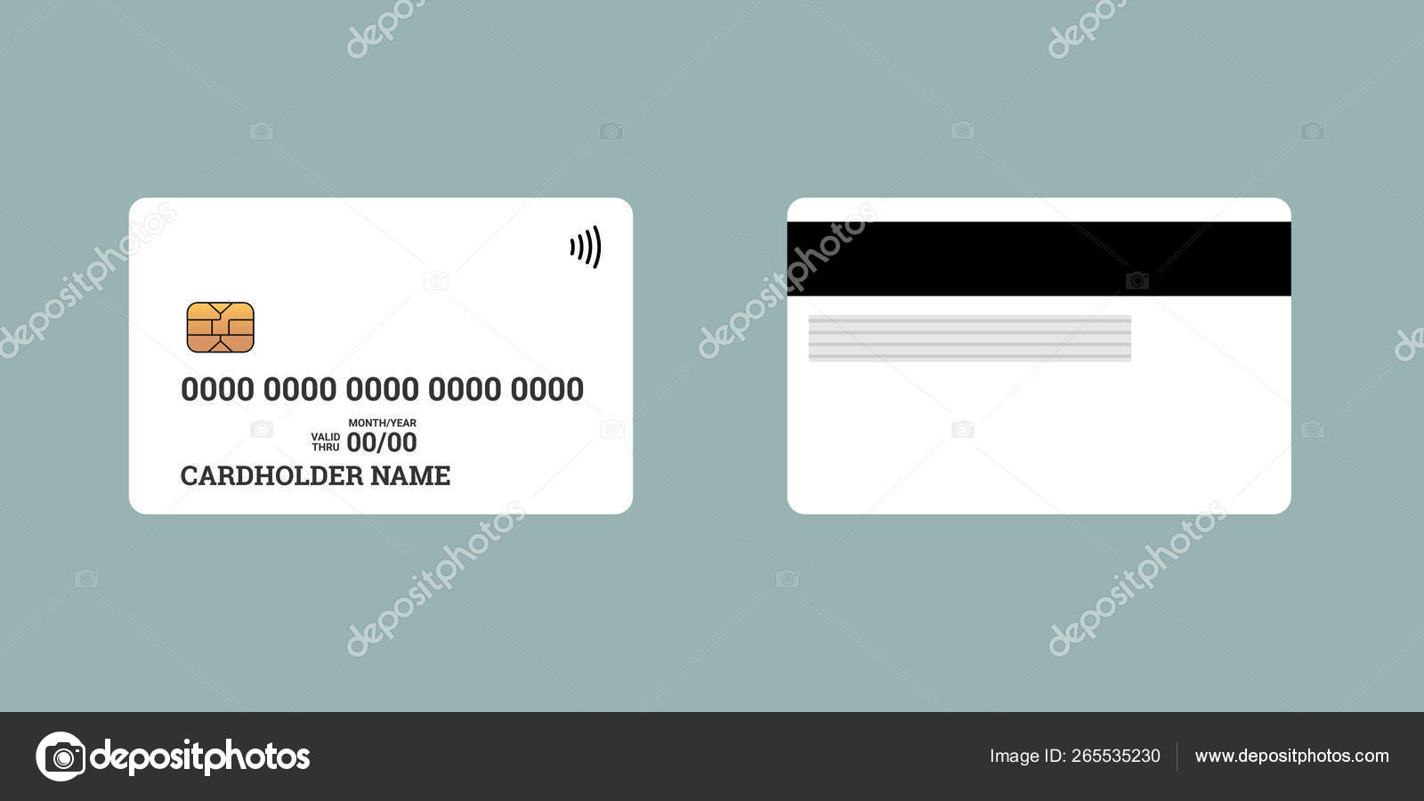 Blank Credit Card Back